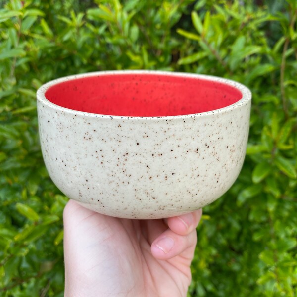 Red Ceramic Bowl - Etsy