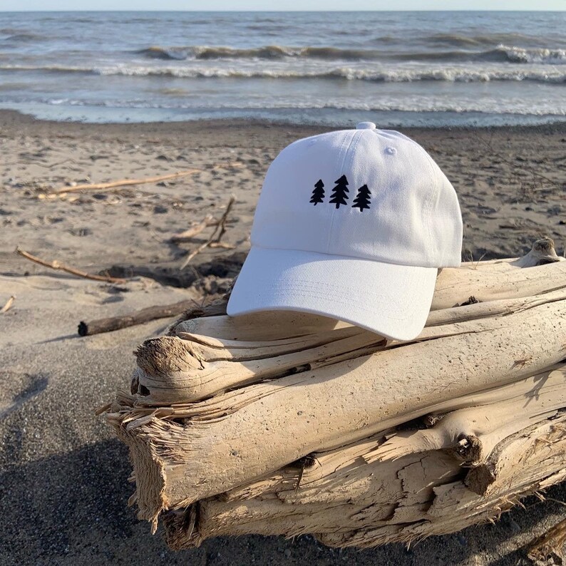 Bold Trees Embroidered Dad Hat, Unisex Adventure Hat, Evergreen Trees ...