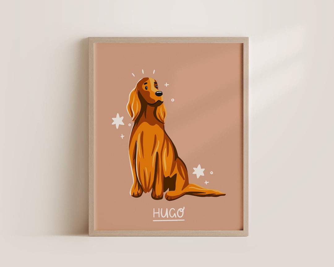 Irish Setter Print | Custom Irish Setter Art Printable | Irish Setter ...