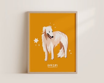 Printable Borzoi Art - Etsy