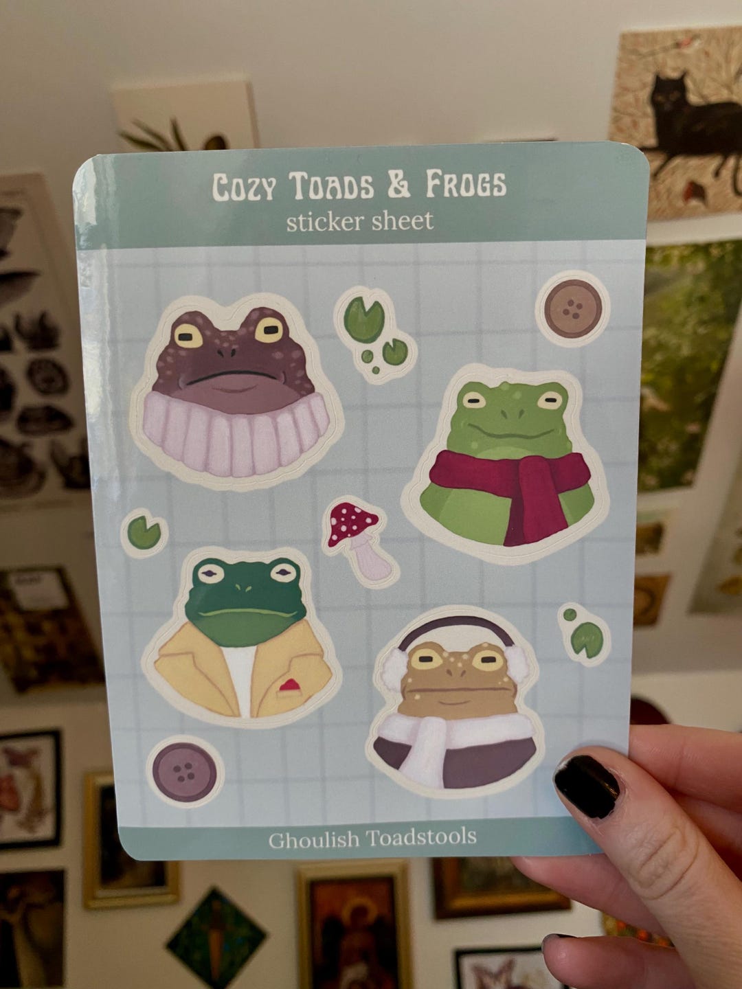 Cozy Toads & Frogs | Sticker Sheet - Etsy