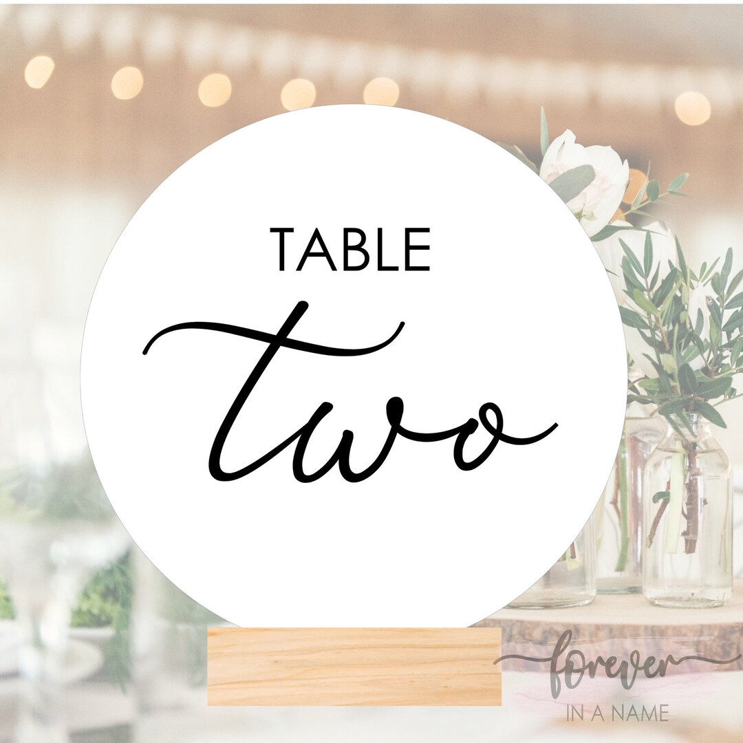 Table Numbers, Wedding and Special Event Table Number, Sticker/decals ...