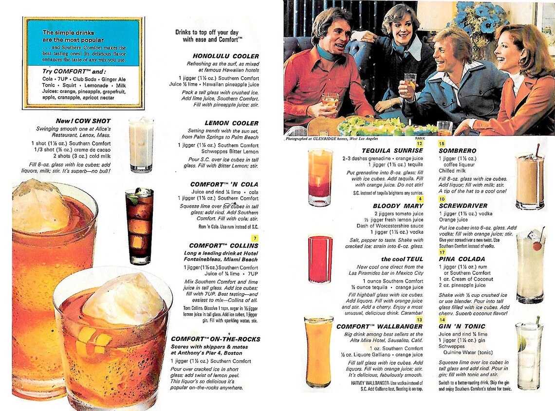 1977 Playboy Magazine Top 20 Cocktail Recipe Booklet Southern - Etsy