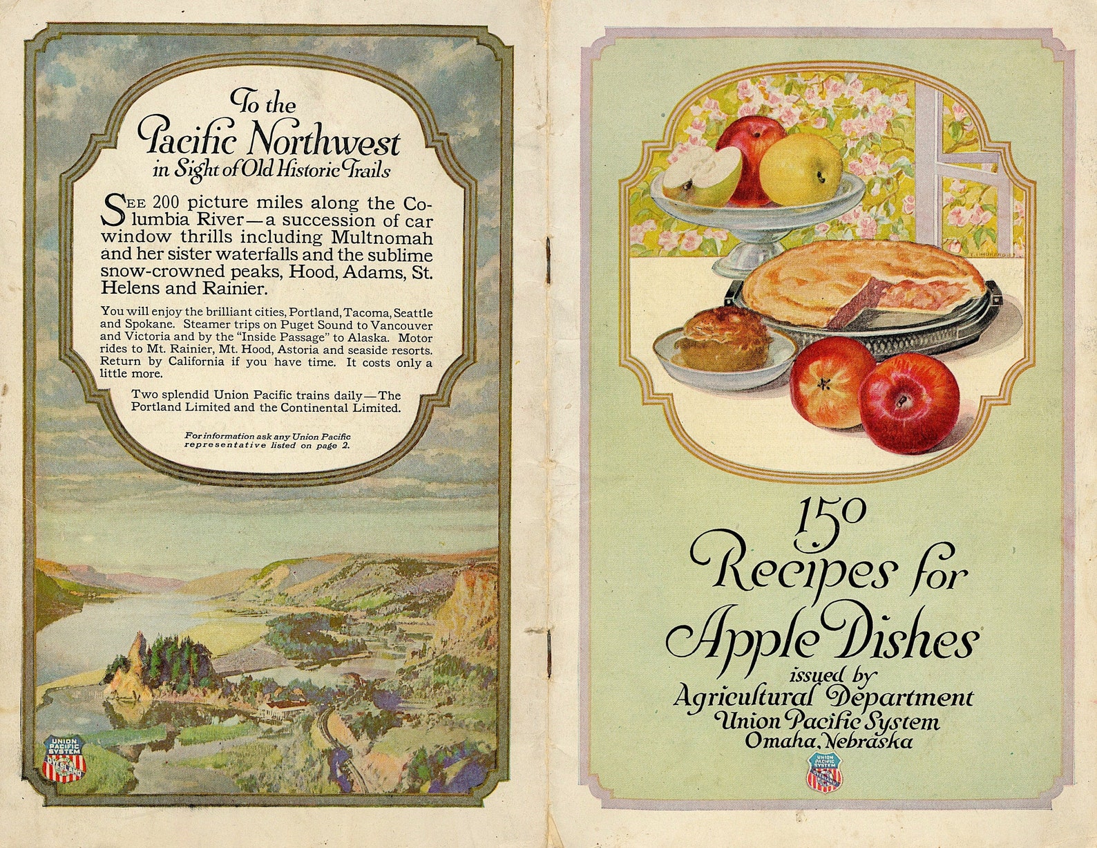 Buy 1925 Union Pacific Railroad 150 Recipes for Apple Dishes Booklet ...
