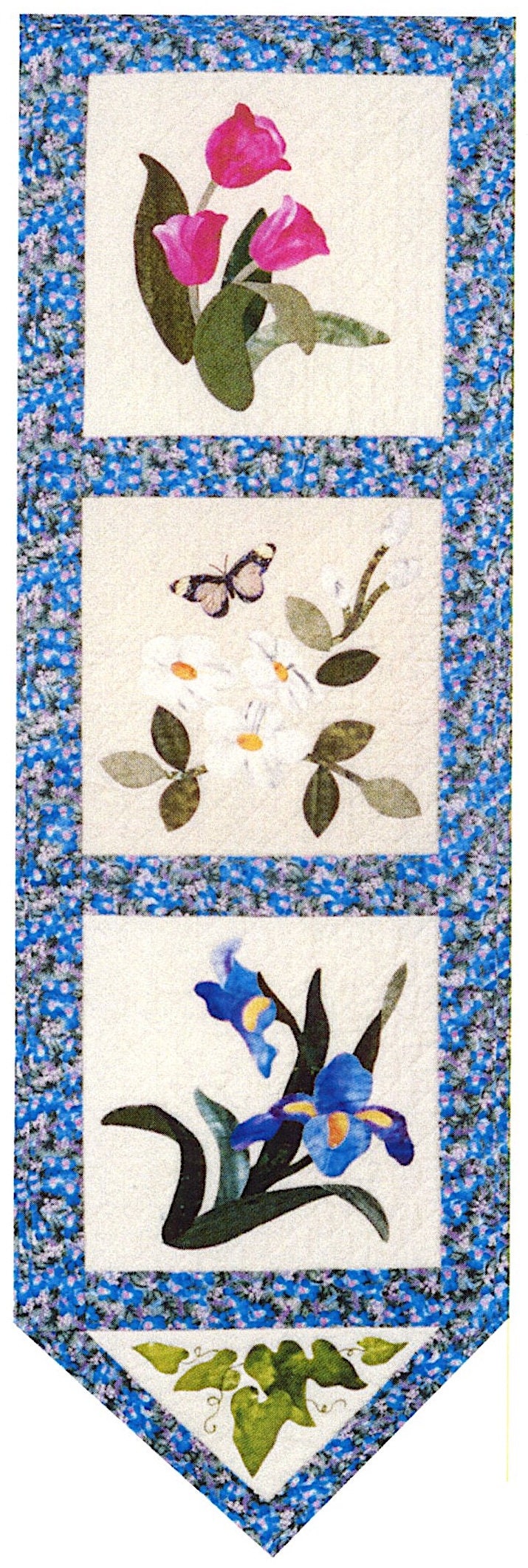 1998 Spring Awakening Quilt Banner Rose M Hahn Design Appliqué Quilt ...