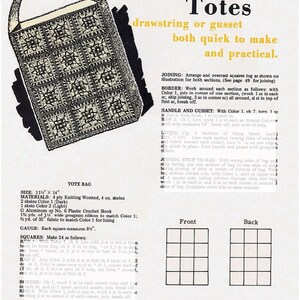 1974 Granny Square Handy Dandy Crochet Purses / Totes /crossbody Bag ...