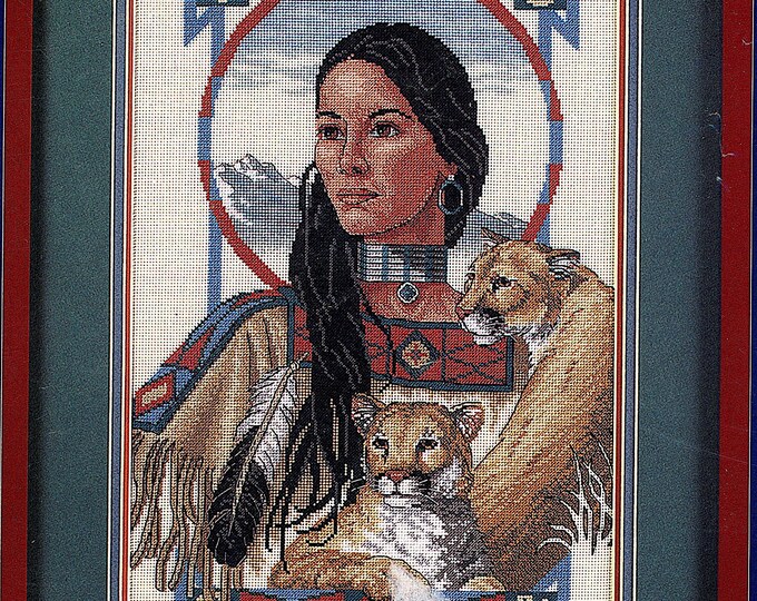 1999 Creative Accents Spirit of the Cougar Cross-stitch Pattern Native ...