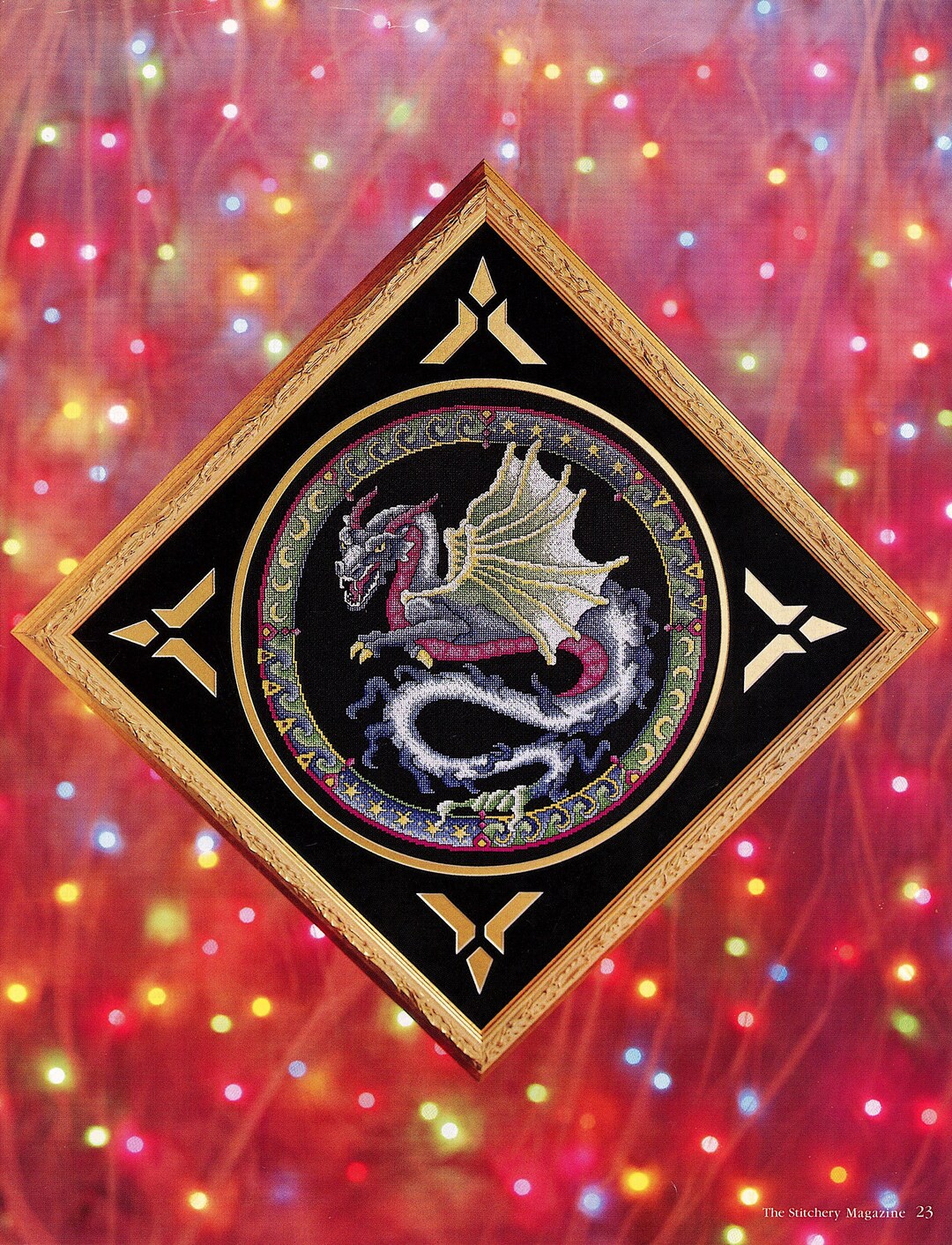 1997 Mystic Dragon I Counted Cross Stitch Chart Sharon Pope Leaflet ...