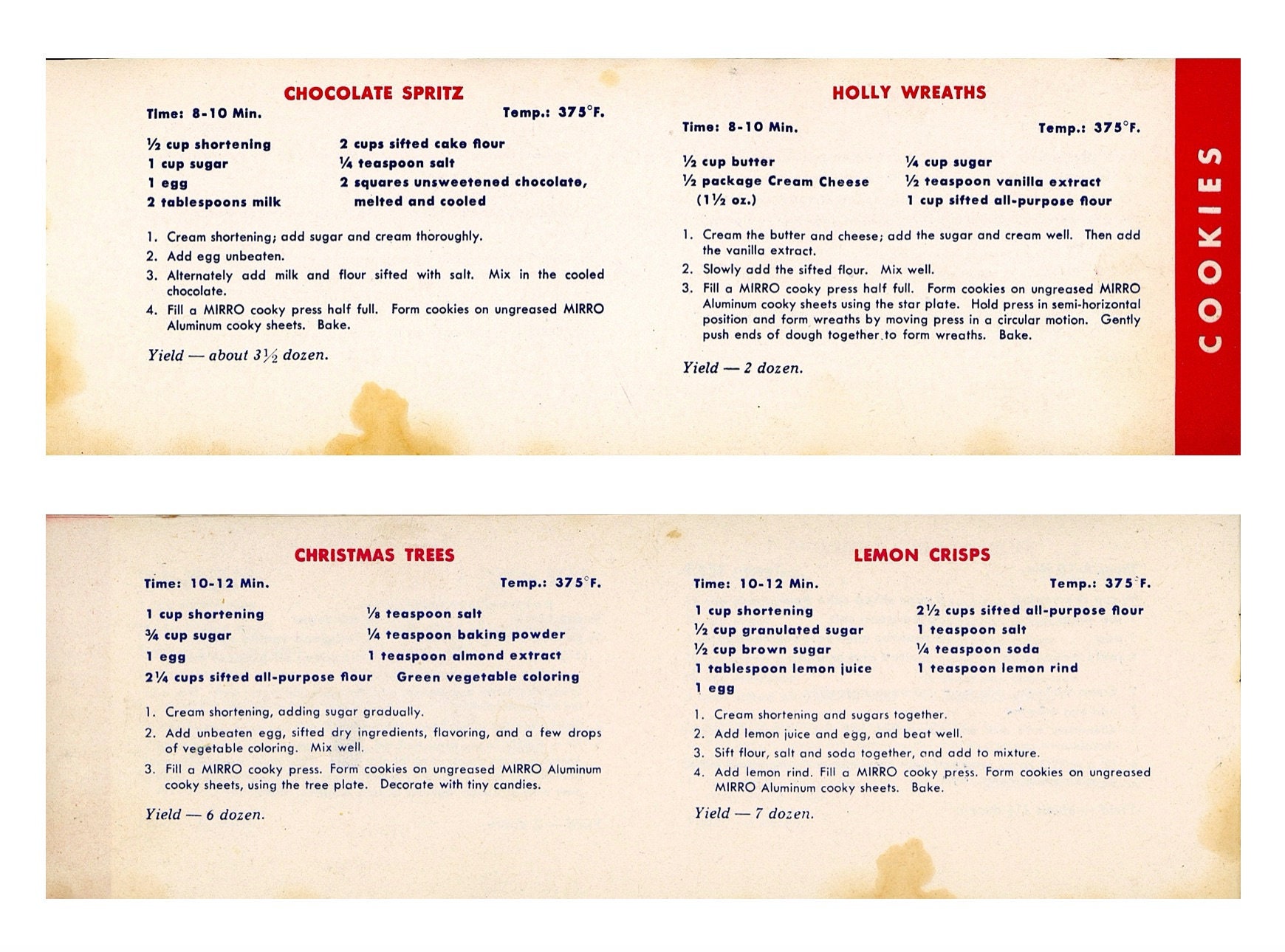 1950s Mirro Fancy Cookies and Pastries 28 Recipe Booklet Instant PDF ...