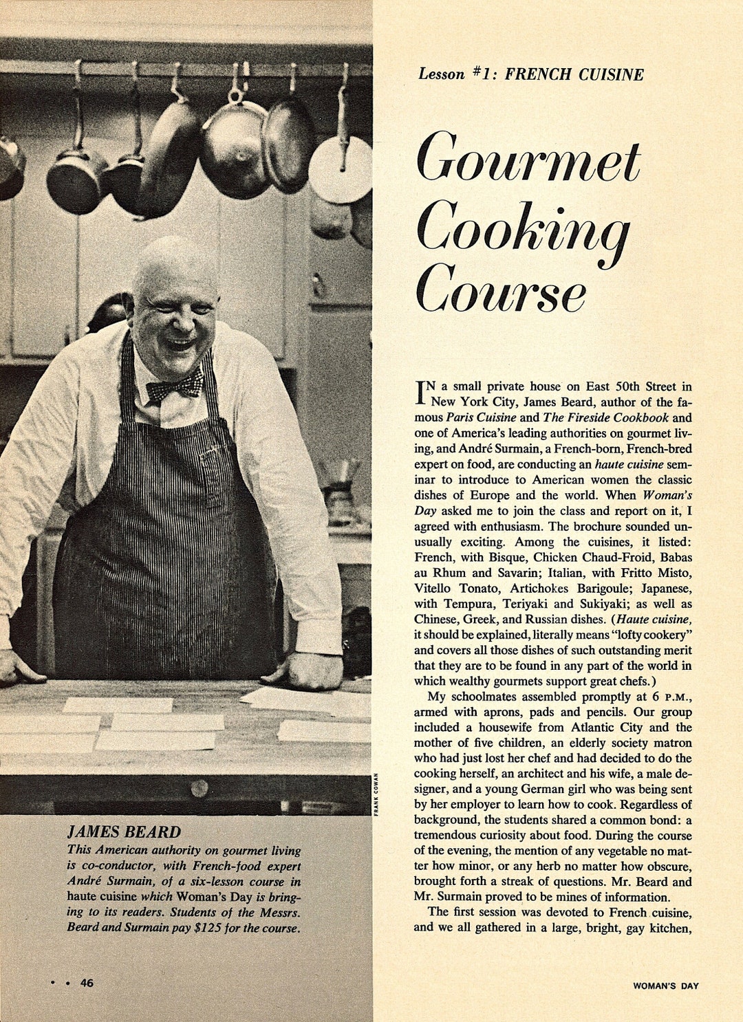1957 James Beard French Gourmet Cooking Course Cook Book French Recipes ...