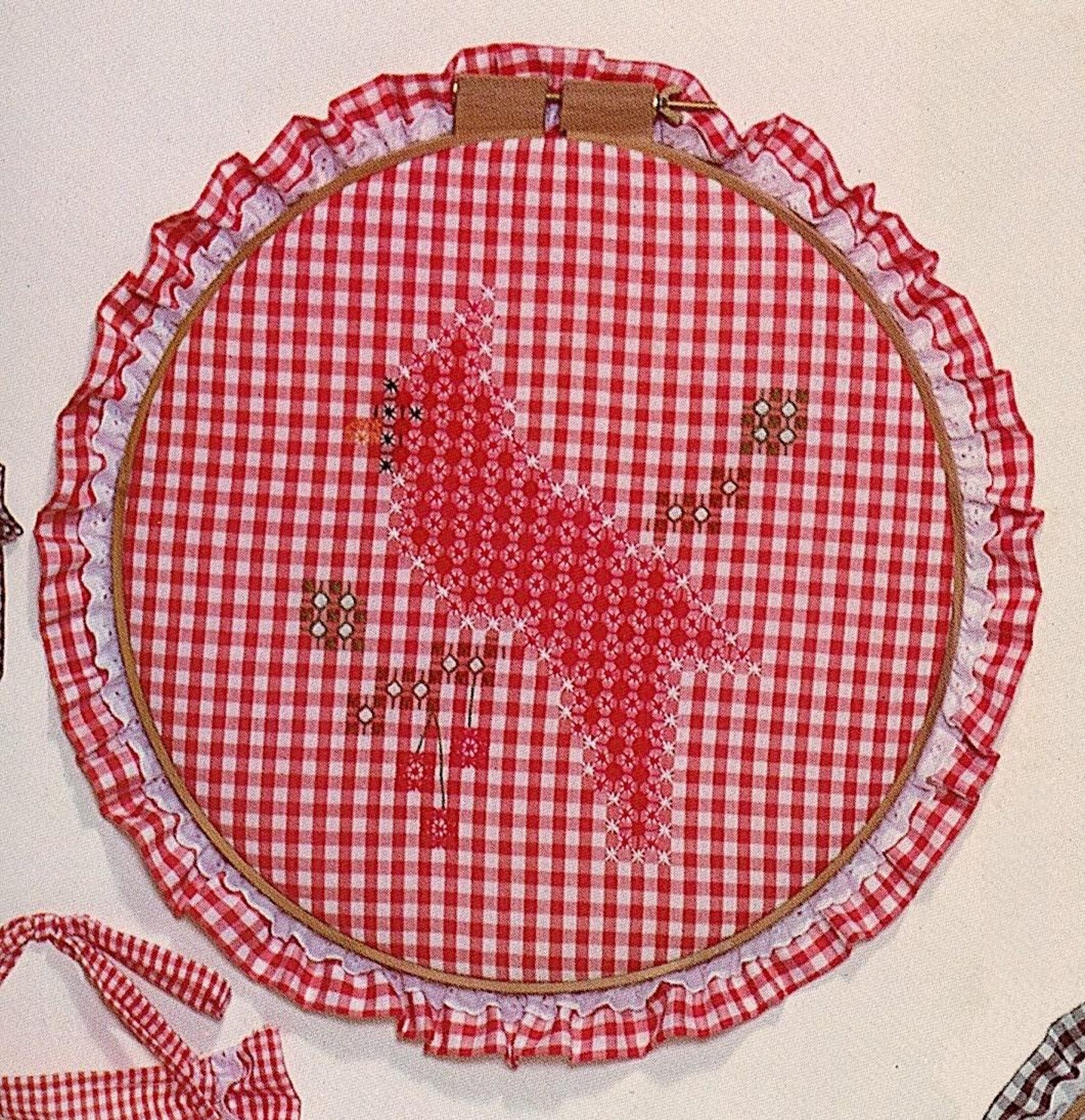 1983 Gingham Tracks Chicken Scratch Needlepoint Charts RARE Gingham ...