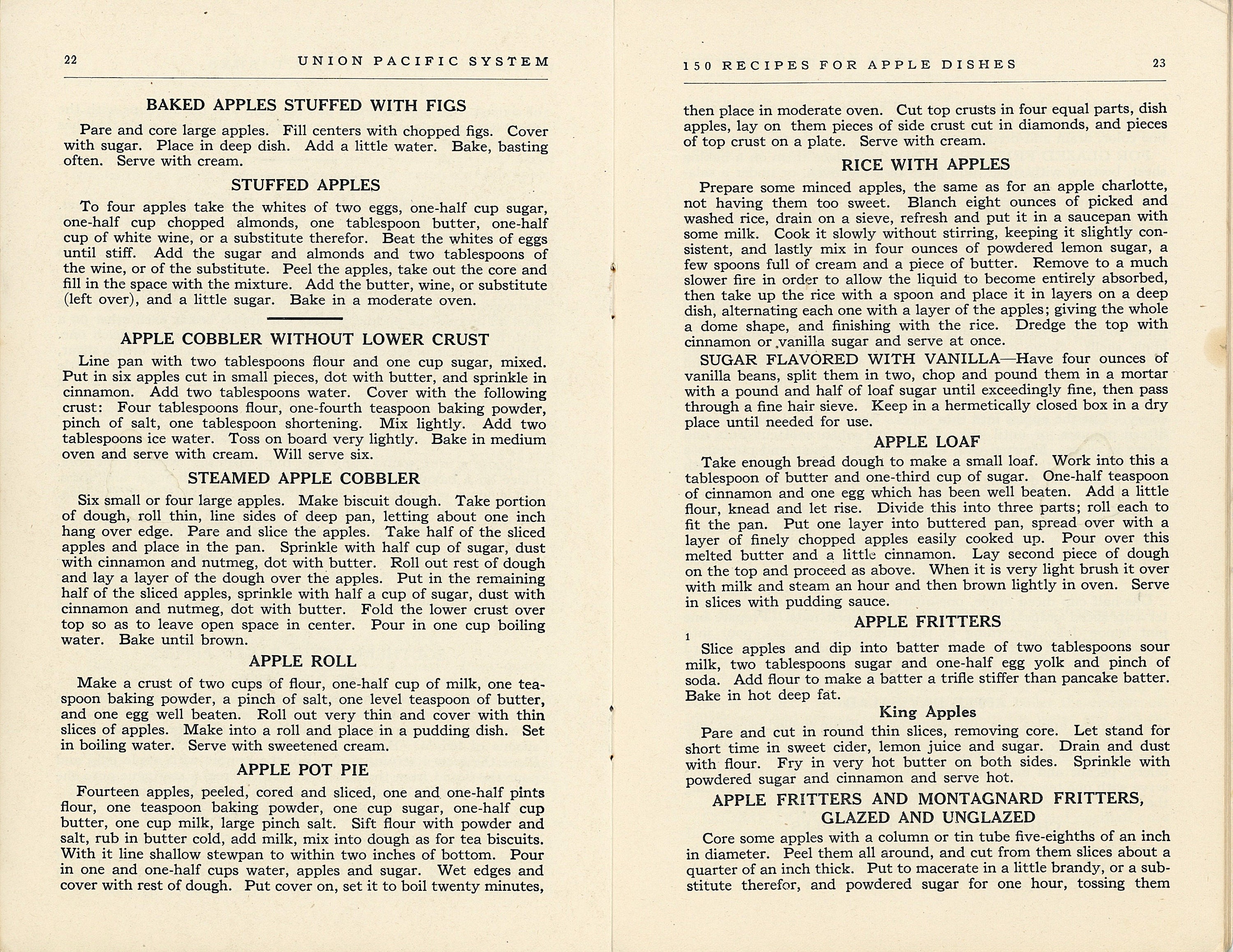 Buy 1925 Union Pacific Railroad 150 Recipes for Apple Dishes Booklet ...