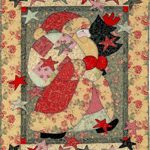 Old St Nick Quilt Wallhanging Design Quilt Pattern Instant - Etsy