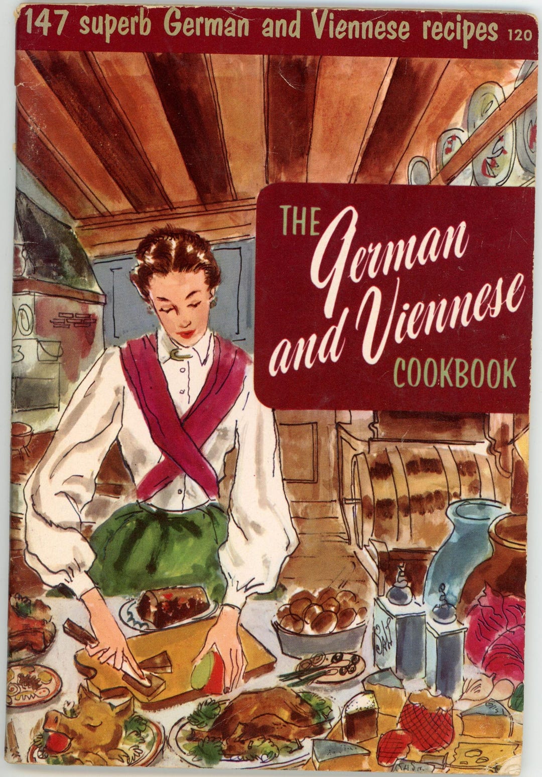 1956 the German and Viennese Cook Book Culinary Arts Institute Cookbook ...