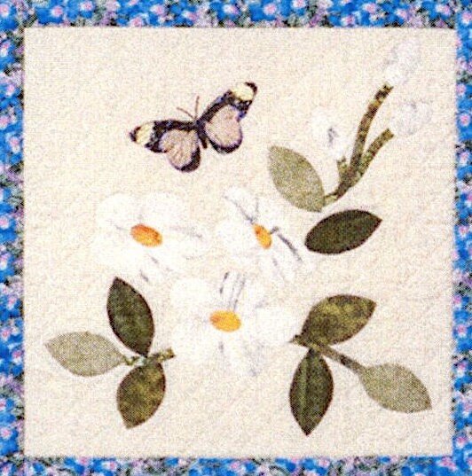 1998 Spring Awakening Quilt Banner Rose M Hahn Design Appliqué Quilt ...