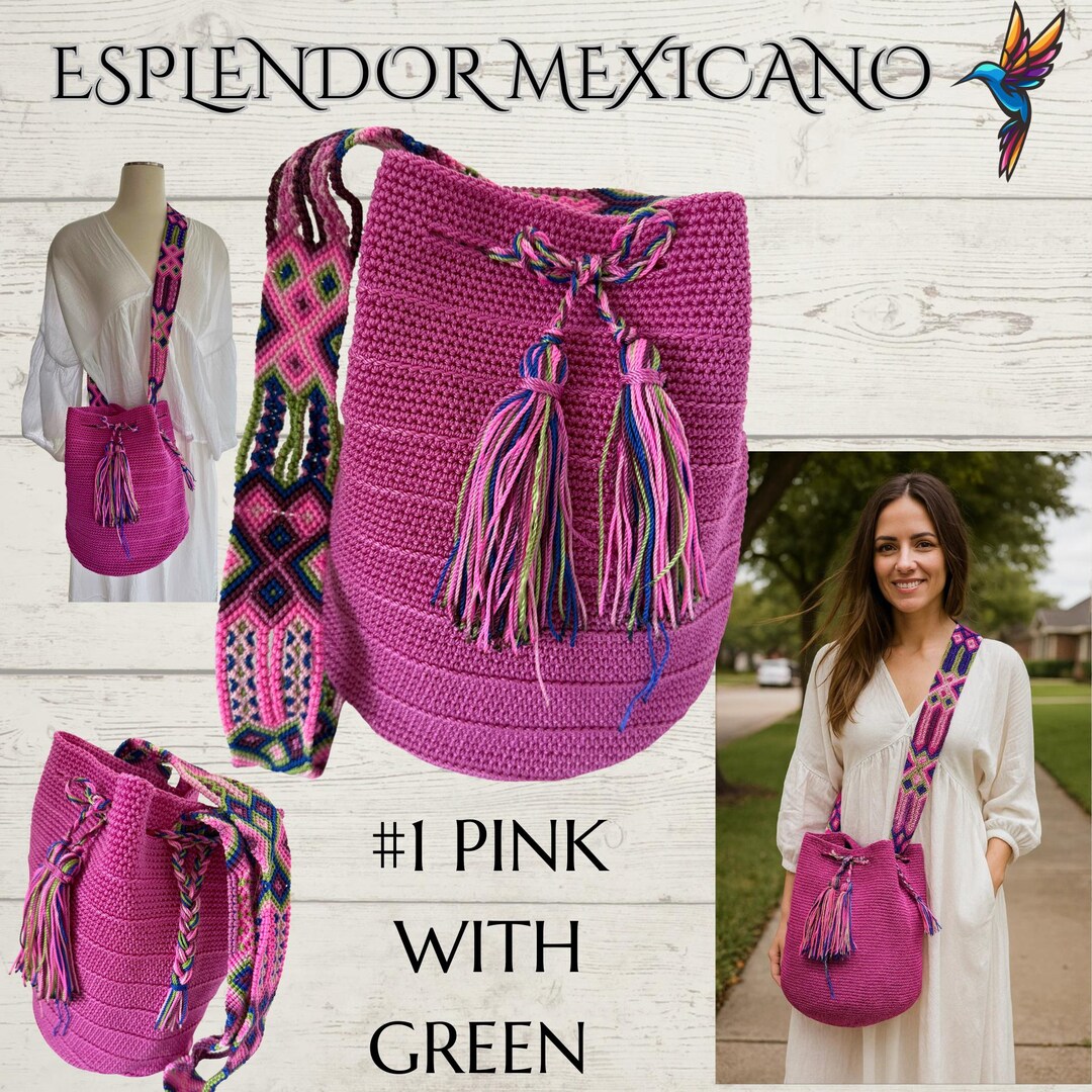 Mexican Handmade Crossbody Tote Bag / Mexican Artisanal Purse / Boho ...