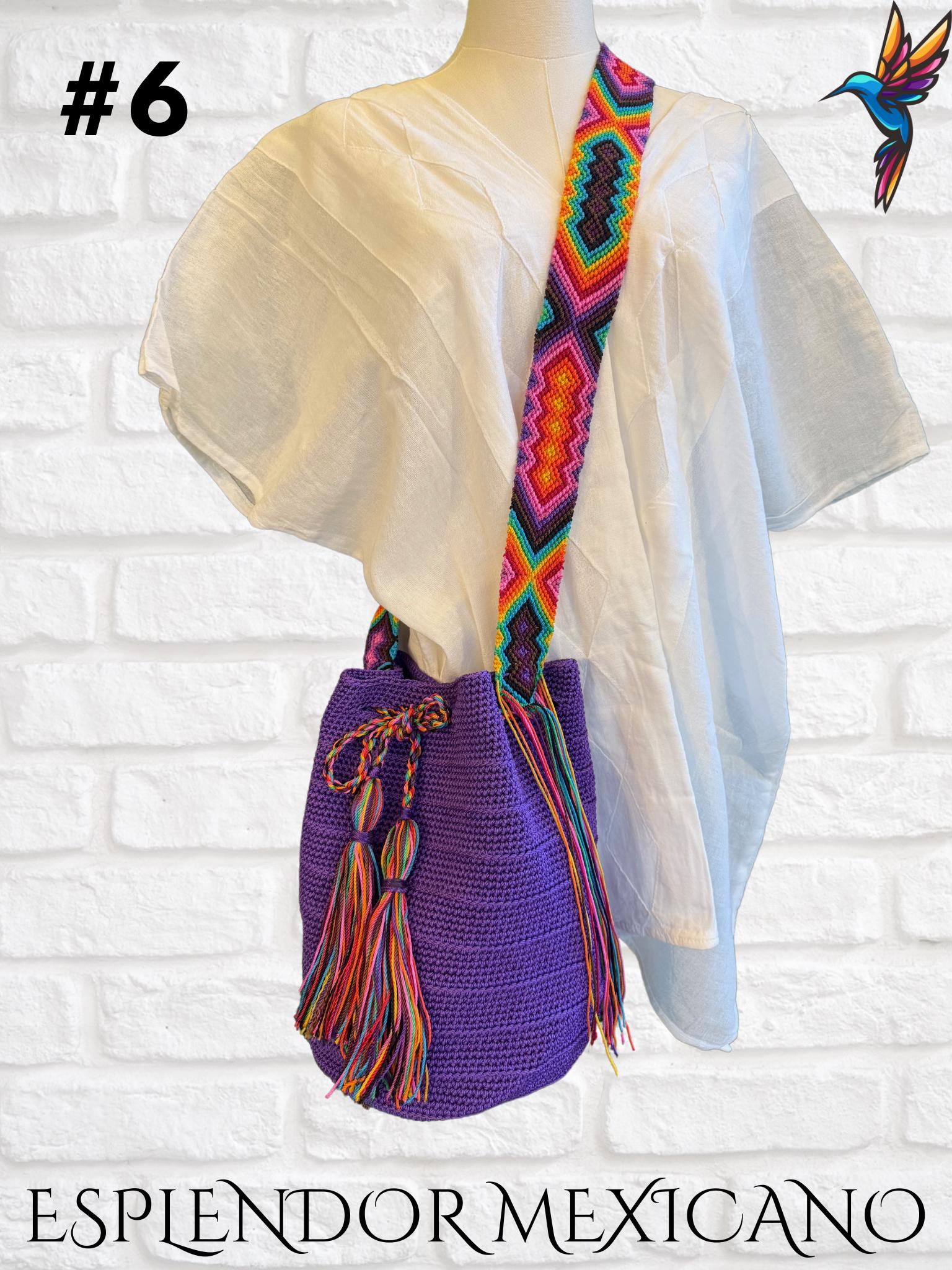 Mexican Handmade Crossbody Tote Bag / Mexican Artisanal Purse / Boho ...