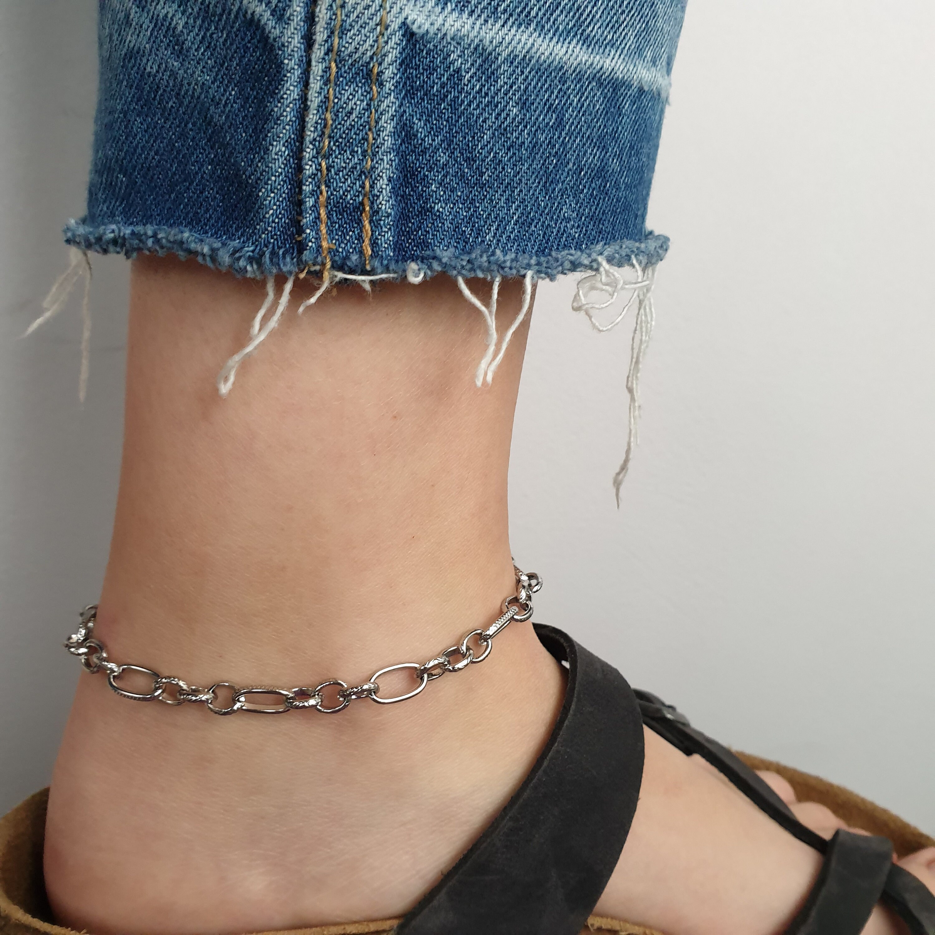 Silver Chunky Chain Anklet Silver Chain Anklet Chunky Chain | Etsy