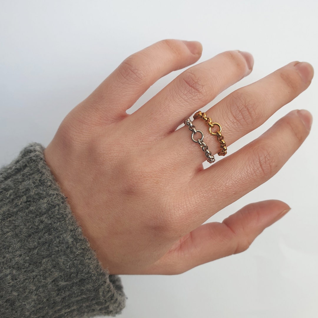 Chain Ring, Delicate Ring, Stackable Rings, Trending Rings, Silver Ring ...