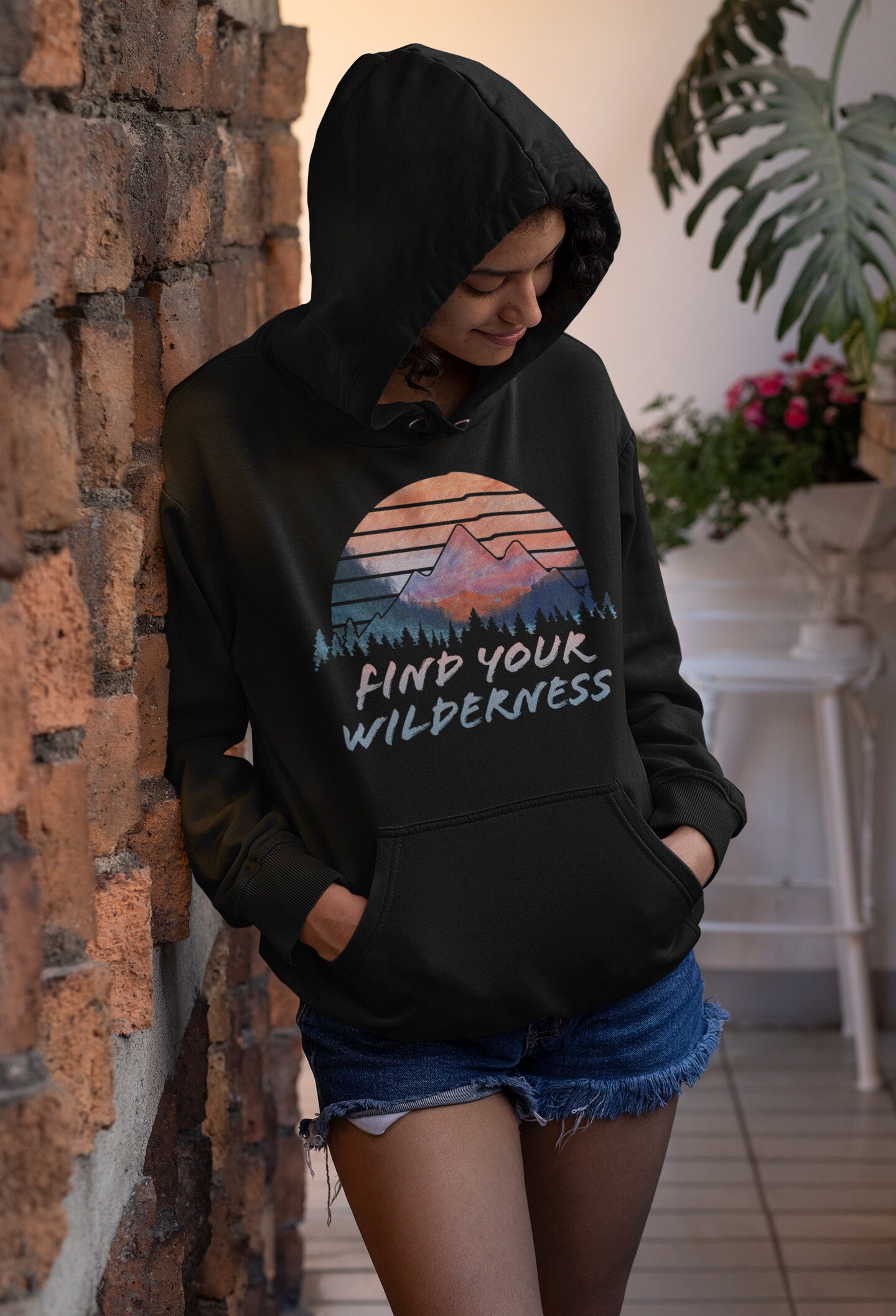 Find Your Wilderness Hiking Mountains Unisex Hoodie | Etsy