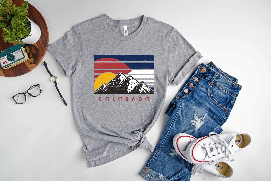 Colorado Shirt, State Flag Retro Vintage Colorado Mountains T-shirt - Etsy