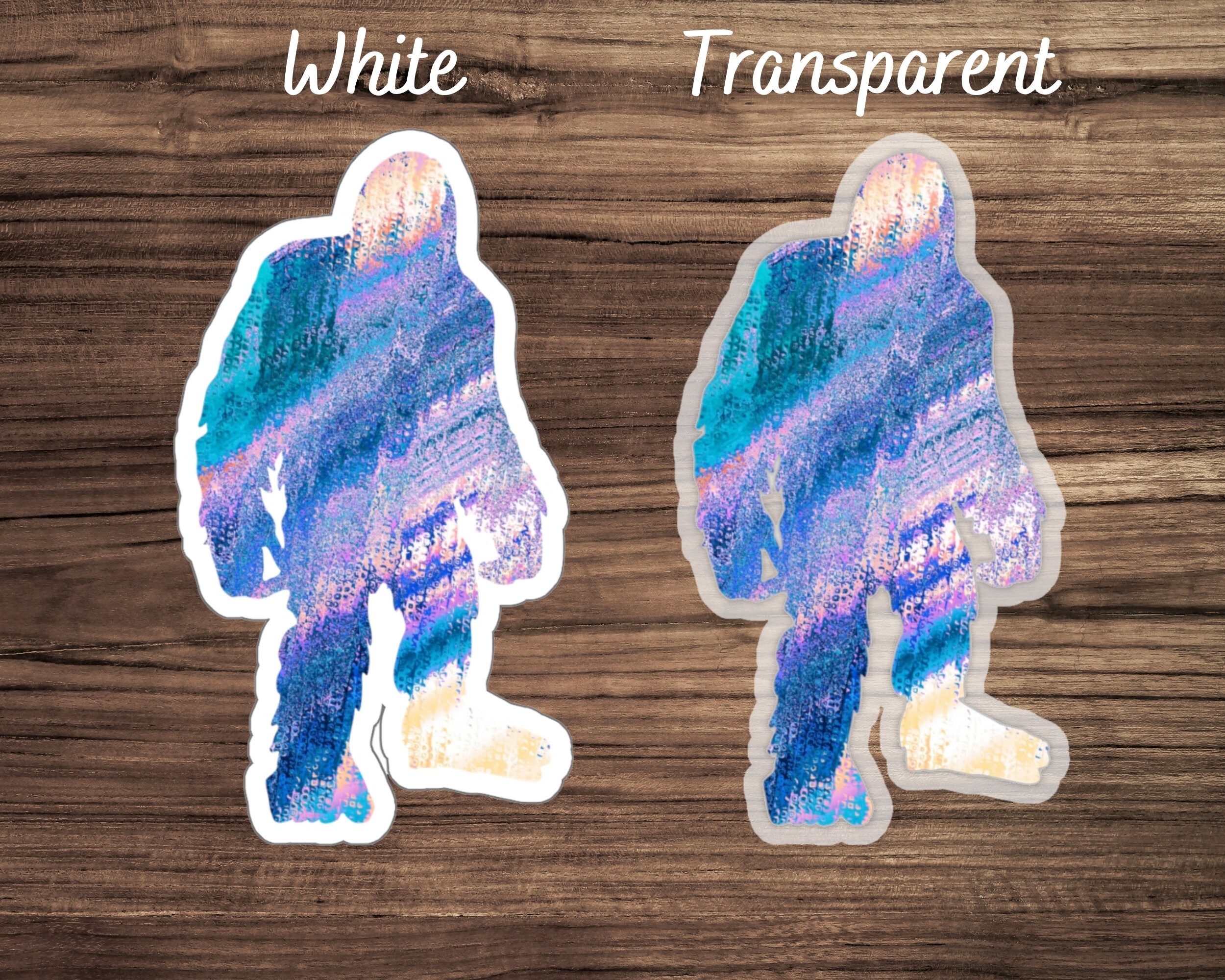 Bigfoot Silhouette Sticker Sasquatch Sticker Abstract Art - Etsy