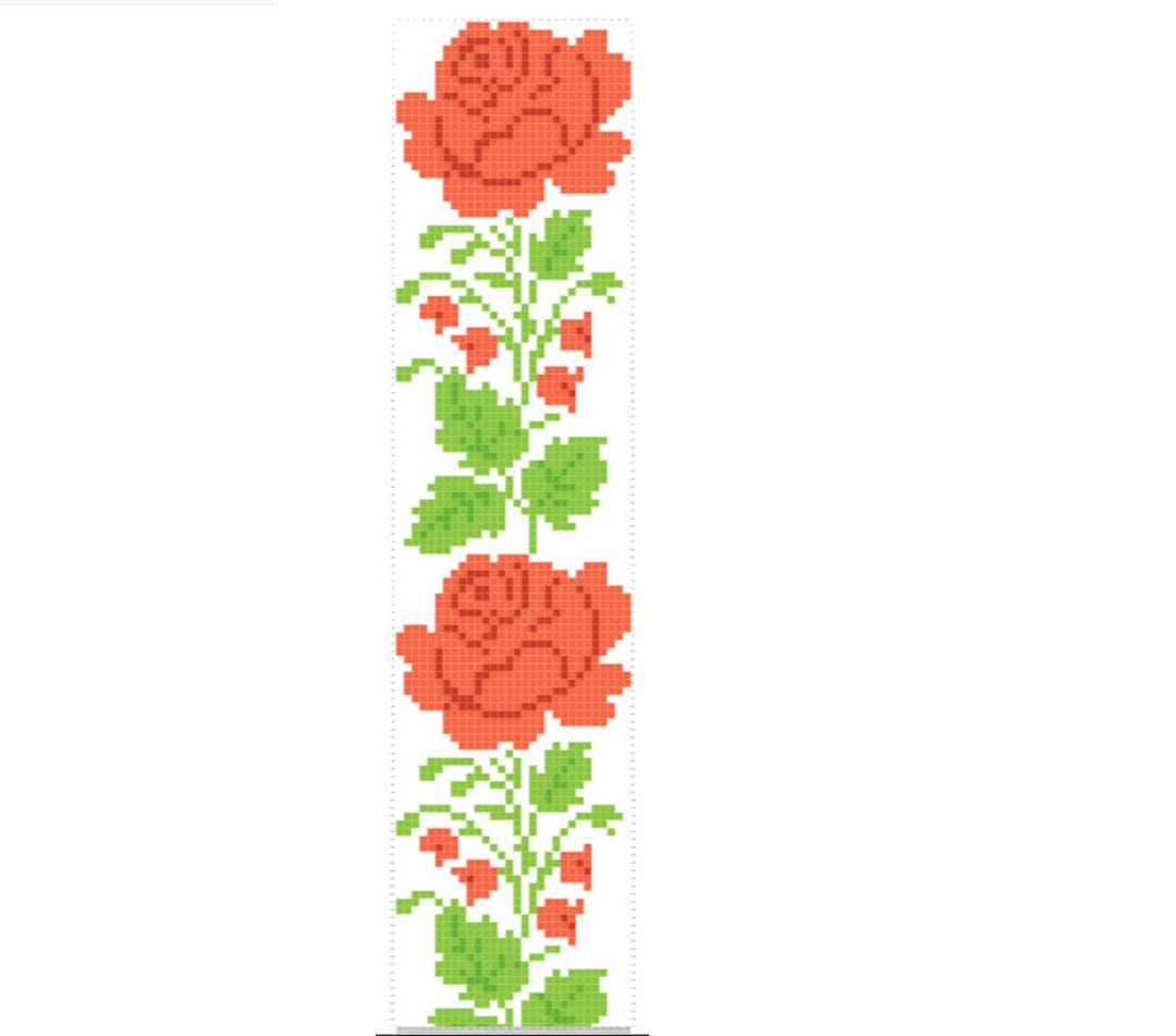 Vintage 1899 Rose Border Cross Stitch Pattern - Etsy