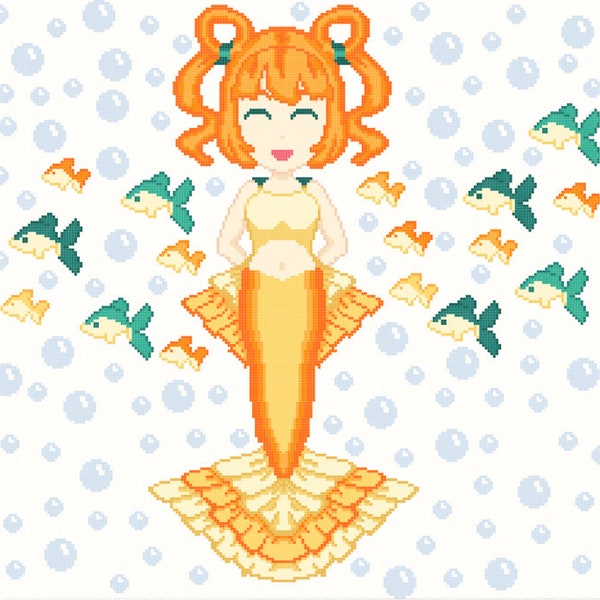 Goldfish Mermaid - Etsy