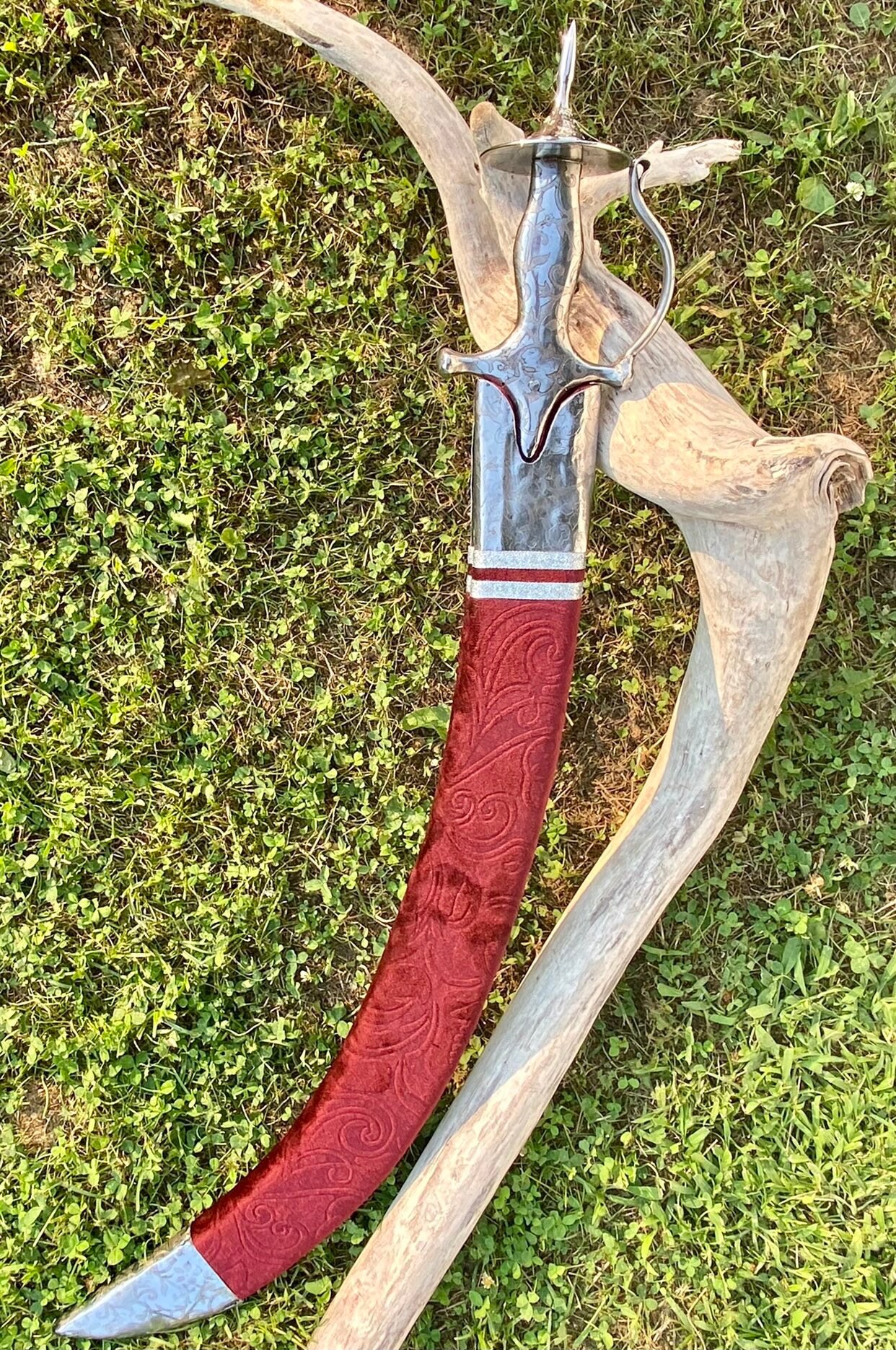 Talwar / Tulwar Hand Forged in Fire Hand Hammered 80crv2 Steel Full ...