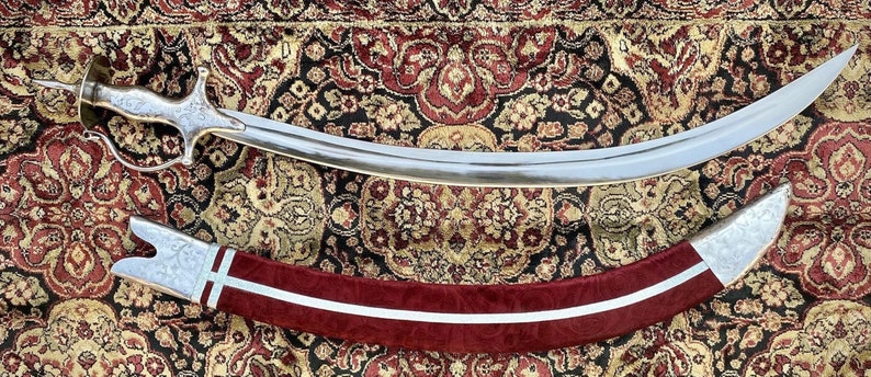 Talwar / Tulwar Hand Forged in Fire Hand Hammered 80crv2 Steel Full ...