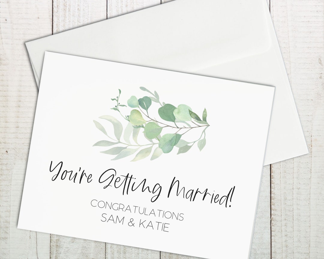 Wedding & Engagement Card, Personalized Wedding Card, You're Getting ...