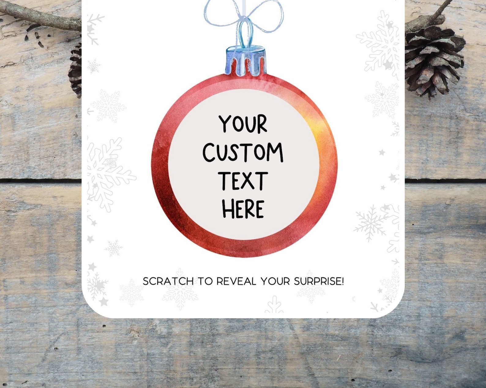 Custom Christmas Scratch Card Custom Christmas Scratch and | Etsy