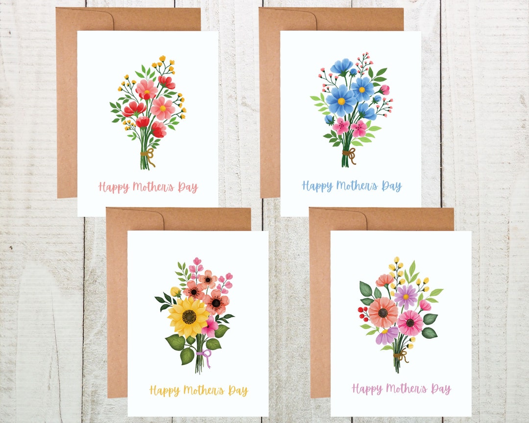 Mother's Day Card Set, Add Message Inside, Personalized Mother's Day ...