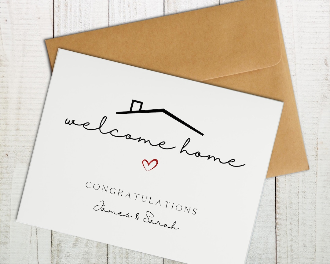 Custom New Home Card, Welcome Home Card, Custom New House Card ...
