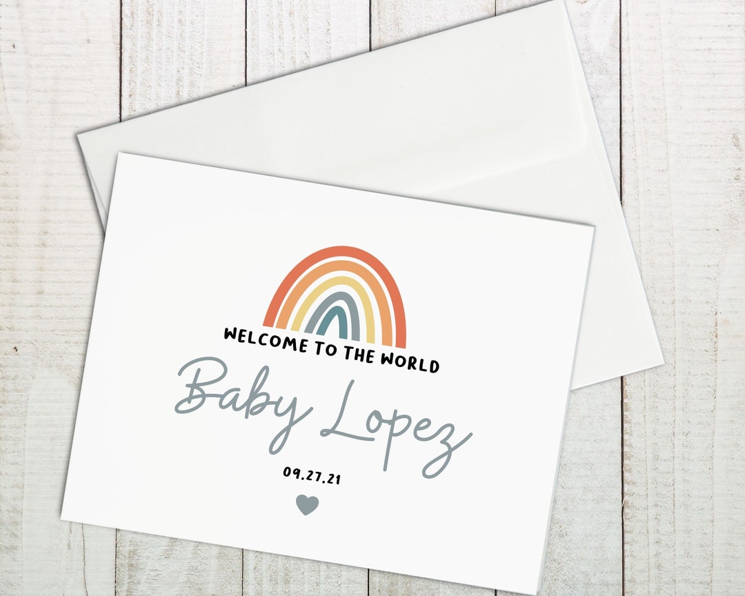 New Baby Card, Neutral Baby Card, Baby Boy Card, Baby Girl Card, New ...
