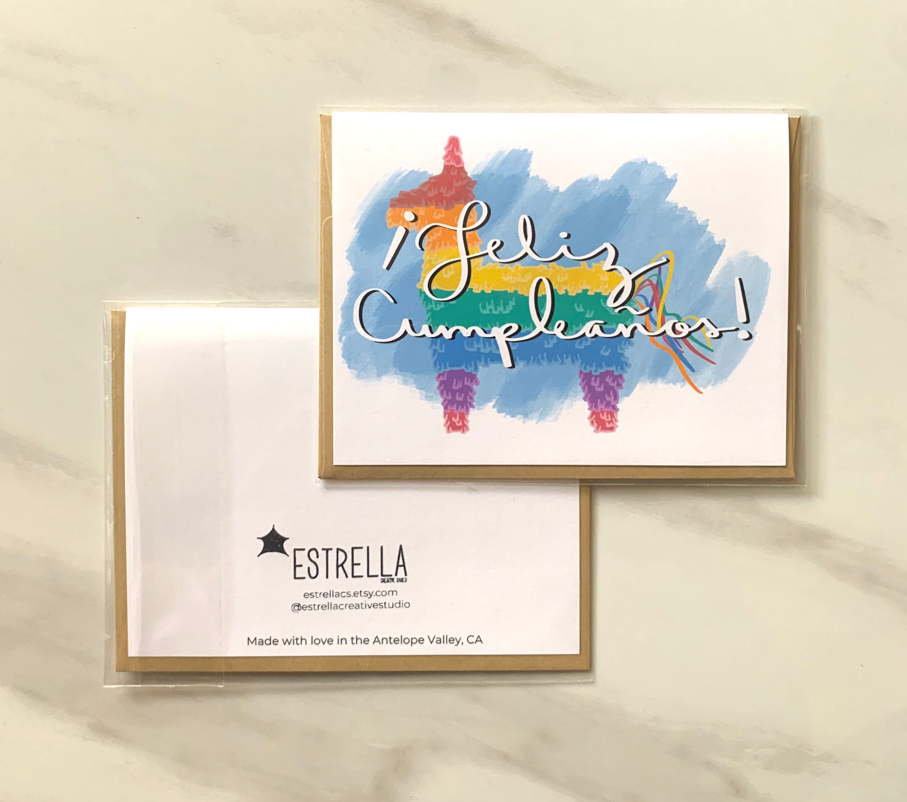 Feliz Cumpleanos Card Greeting Card Happy Birthday Card in | Etsy