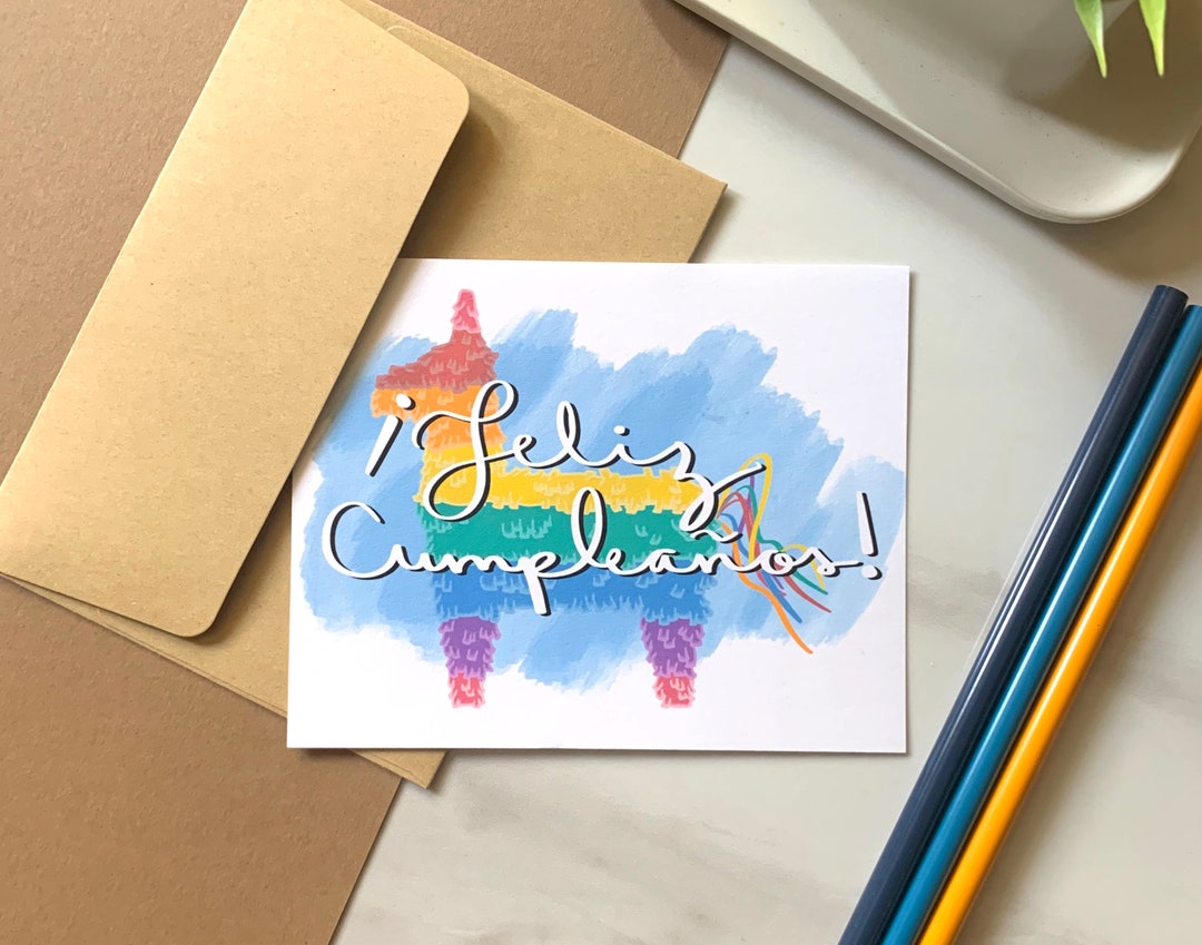 Feliz Cumpleanos Card | Greeting Card | Happy Birthday Card in Spanish ...