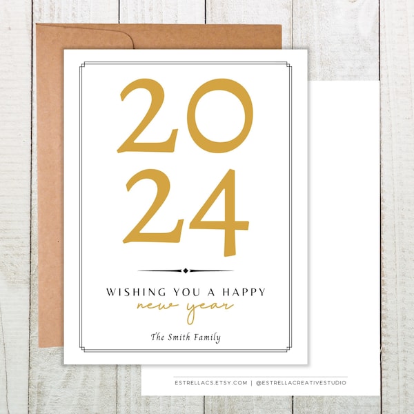 Happy New Year Card - Etsy