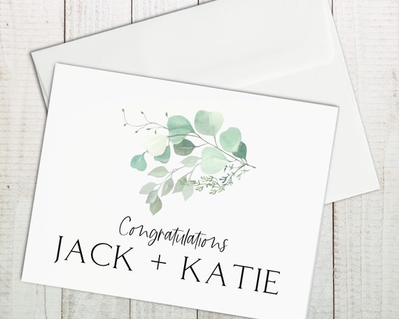 Personalized Wedding Card Wedding & Engagement Card - Etsy