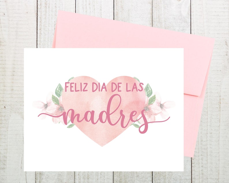 Feliz Dia De Las Madres Card Spanish Mother's Day Card - Etsy
