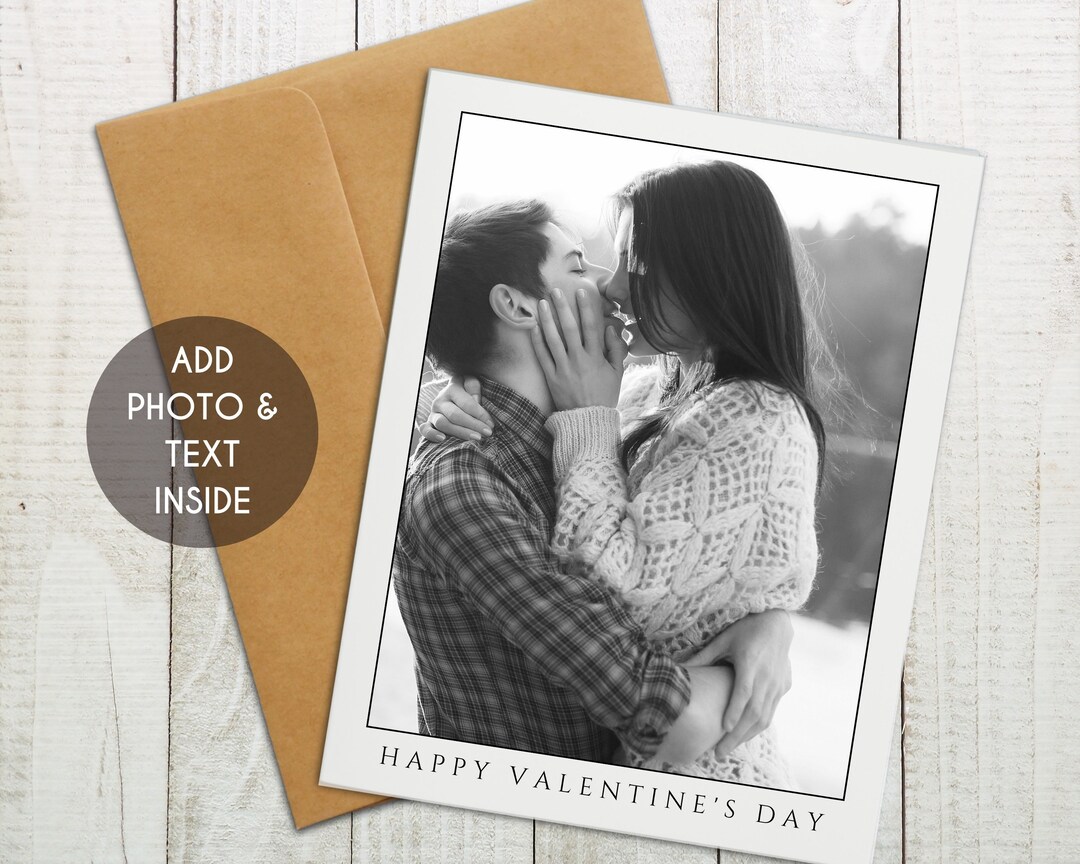 Valentine's Day Photo Card, Custom Valentine's Day Card, Romantic ...