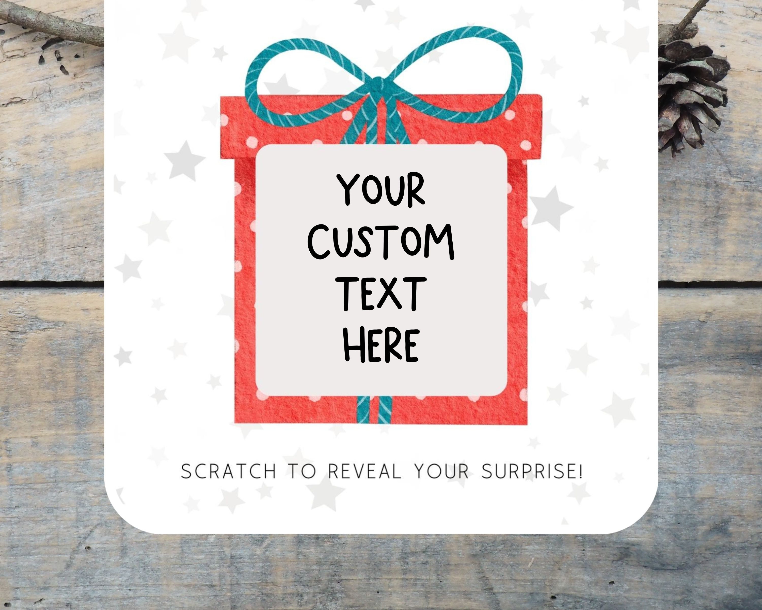Personalized Surprise Christmas Scratch to Reveal Card Custom - Etsy