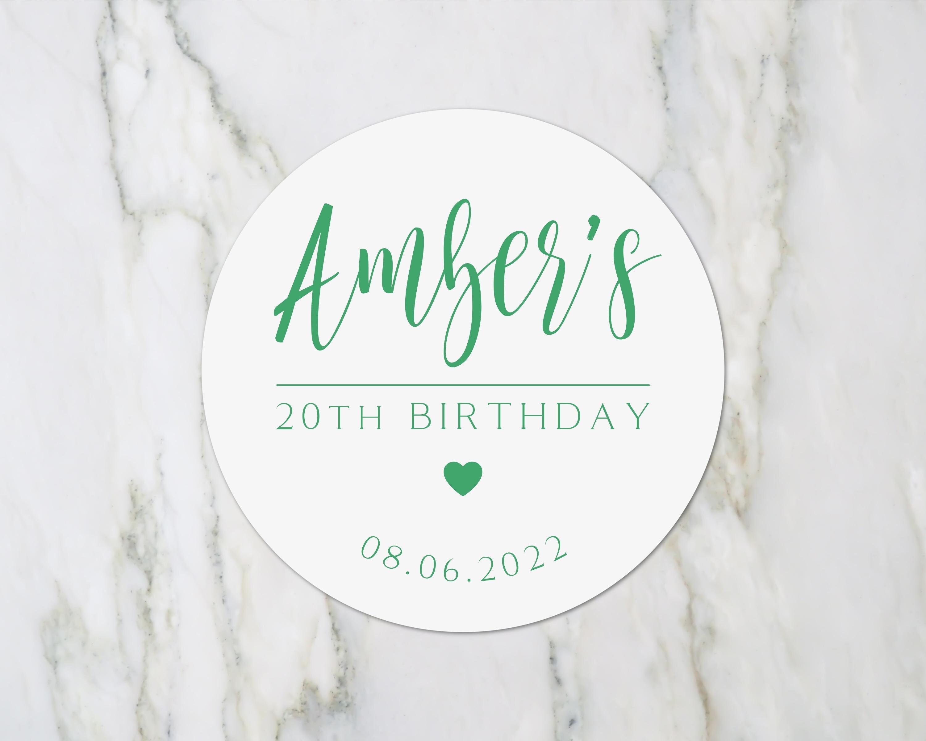 2 Custom Birthday Labels Set of 20 Personalized - Etsy