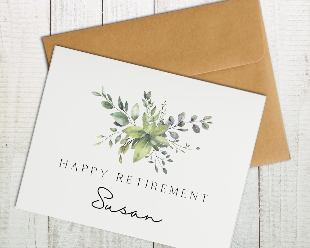 Personalized Retirement Card, Happy Retirement Card With Name, Custom ...
