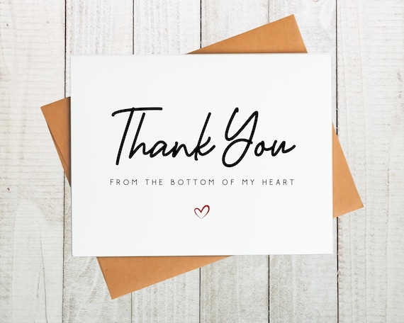 Thank You From The Bottom Of My Heart Card