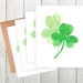 Clover Card Set of 4, Good Luck Cards, Shamrock Card Set, St Patricks ...