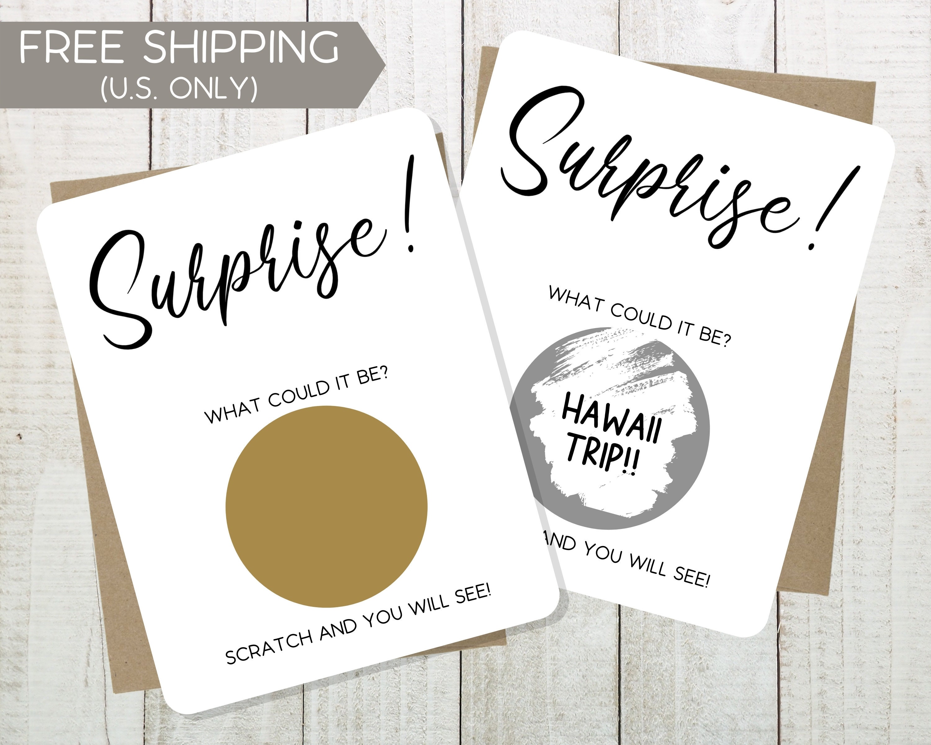 Surprise Scratch off Card Custom Scratch Card Personalized - Etsy