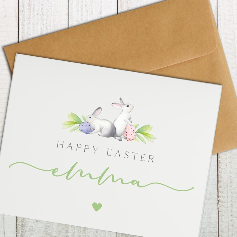 Kids Easter Card - Etsy