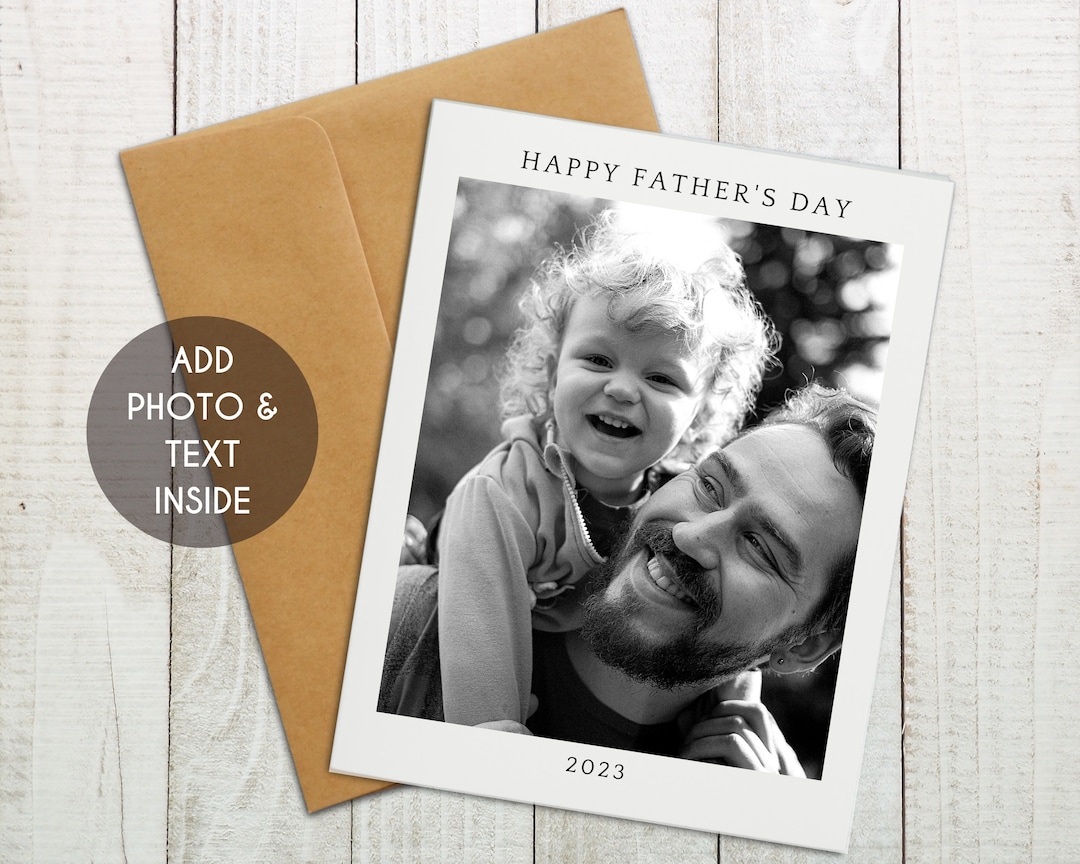 Happy Fathers Day Photo Card Father's Day Keepsake Card - Etsy