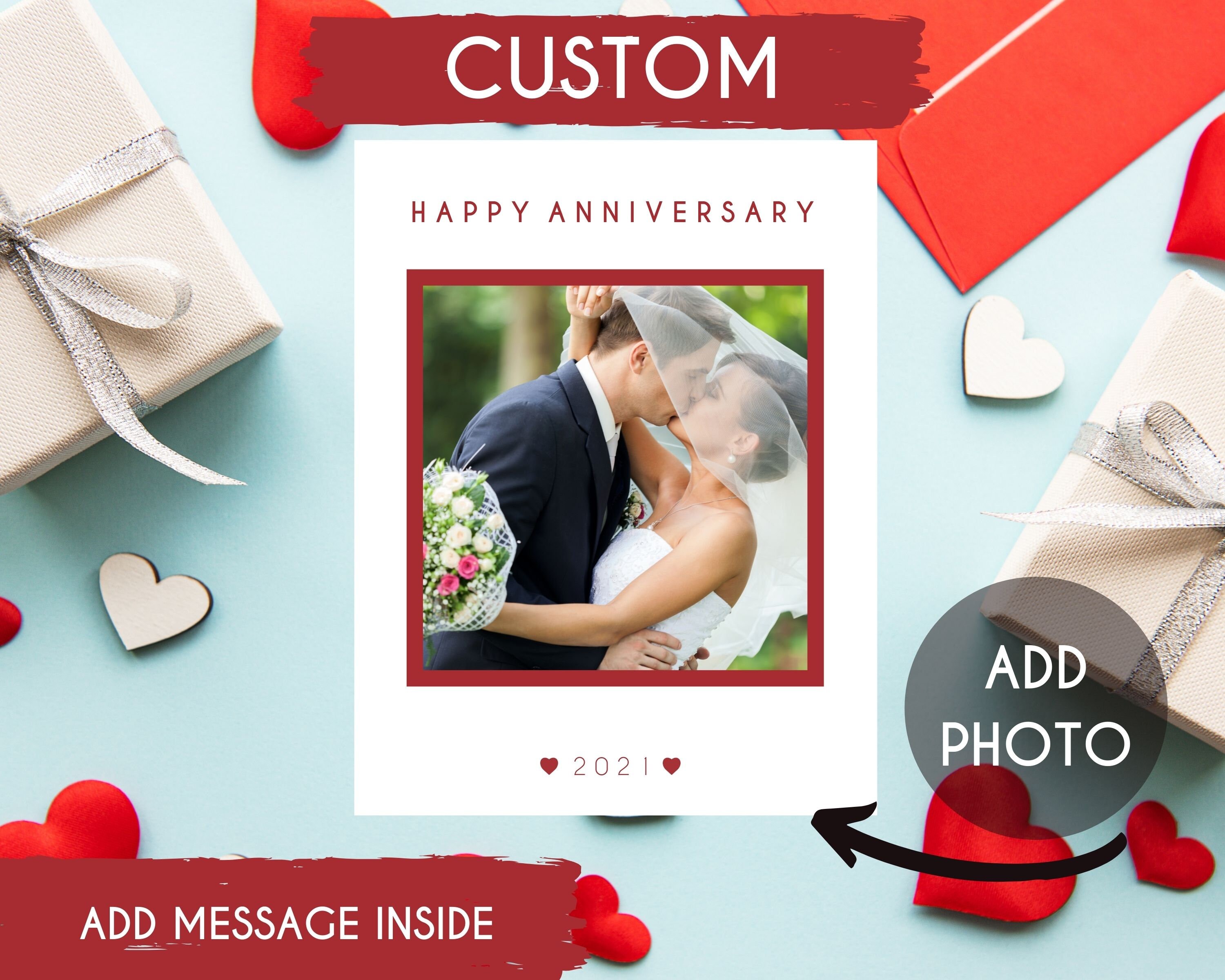Custom Anniversary Card Personalized Anniversary Card Custom | Etsy